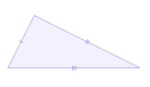 Triângulo escaleno : tem todos os lados com comprimento desigual.