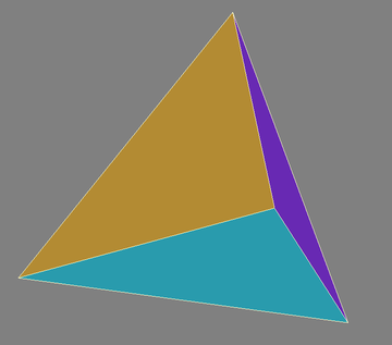 Figura 2: Tetraedro, representação opaca
