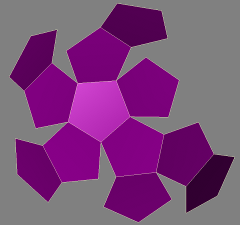 Figura 3: Dodecaedro em planificação