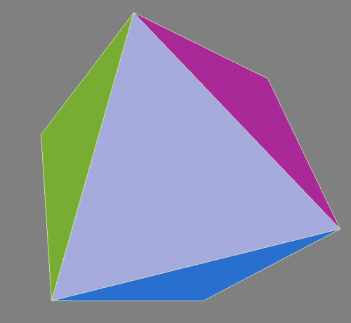 Figura 2: Octaedro, representação opaca